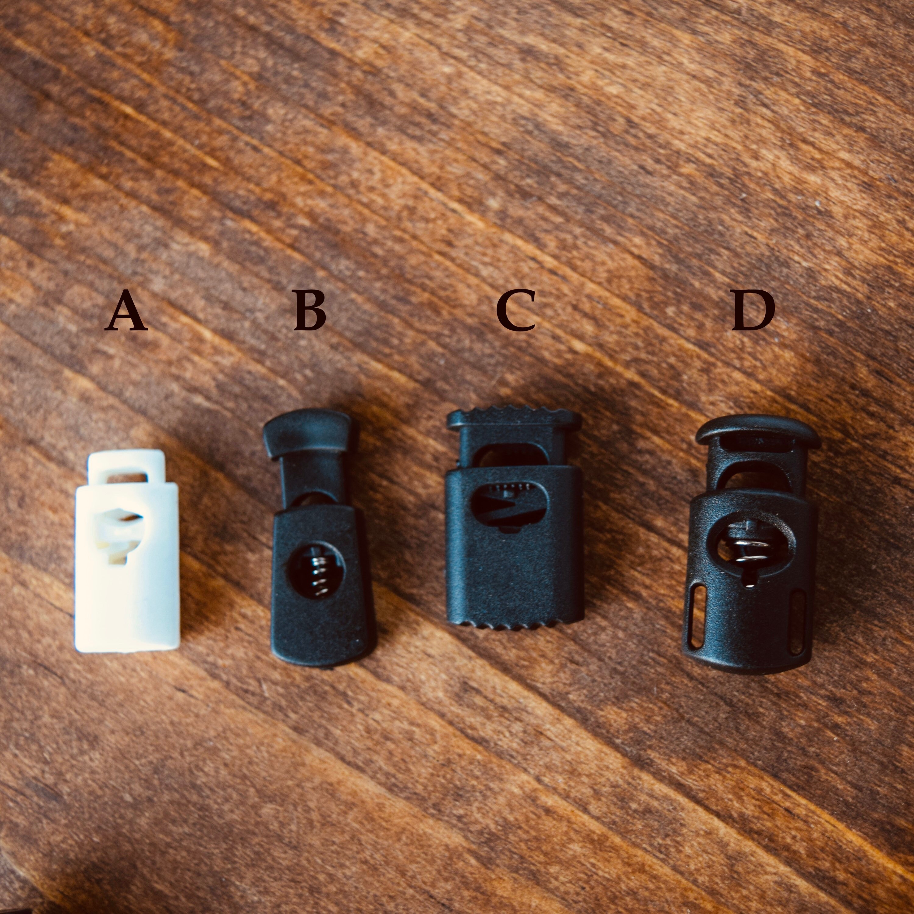 1 Dozen Black Plastic Oval Drawstring Cord Ends Adjuster for - Etsy