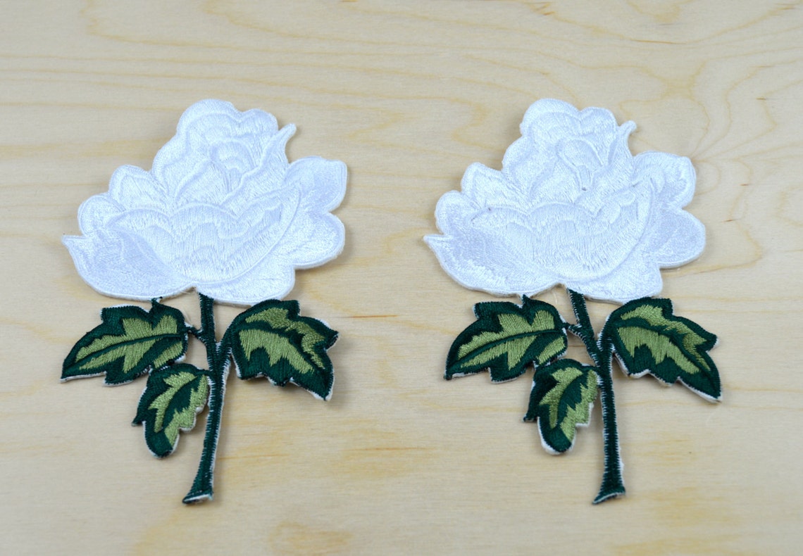 White Flower Patch 2 Classically Gorgeous Embroidery White - Etsy