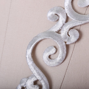 Black Applique/ Iron on Black Embroidery Applique/ Swirled Design ...