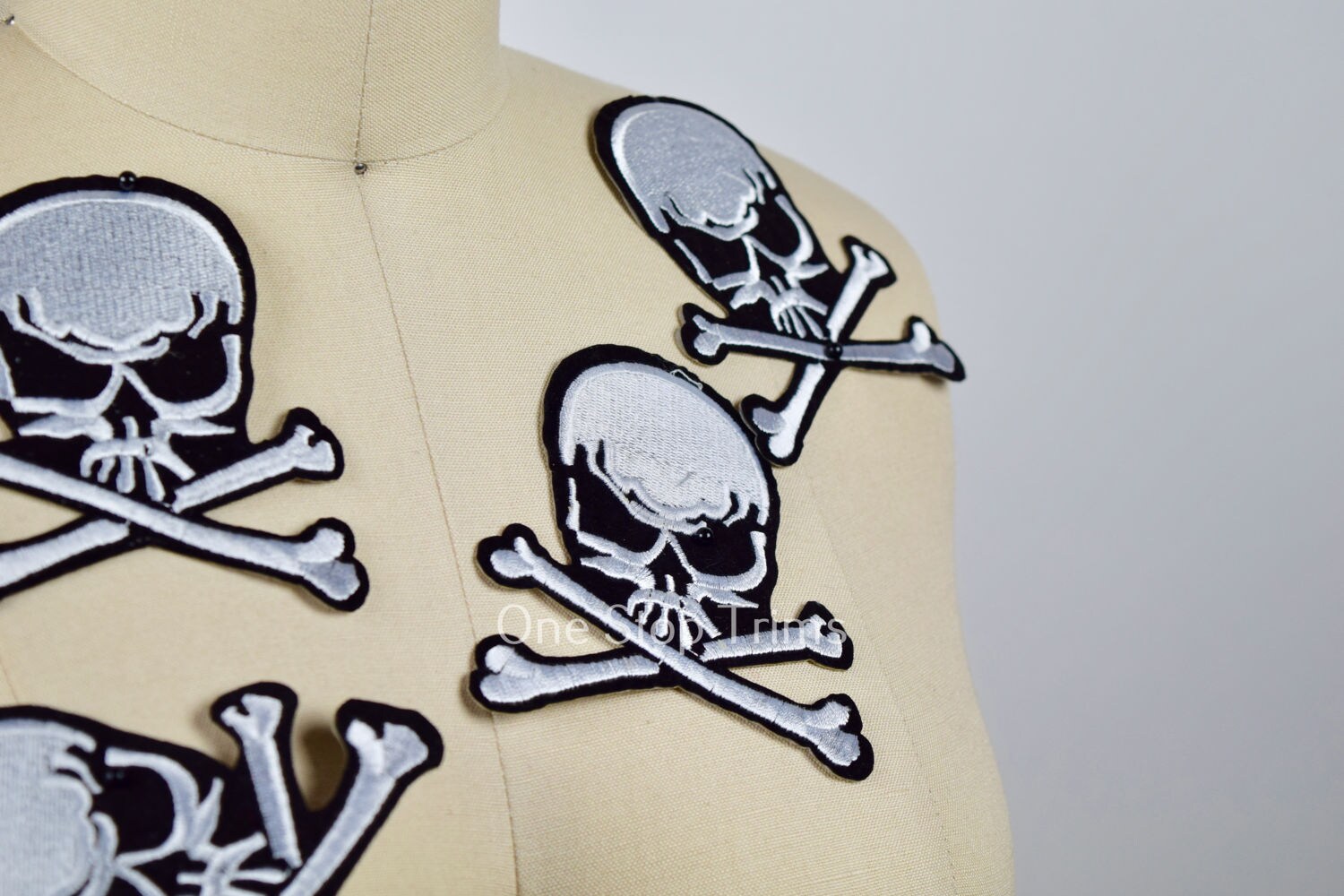 Skull Patch. Iron On. Ride or Die Skull and Bones Phelt | Etsy