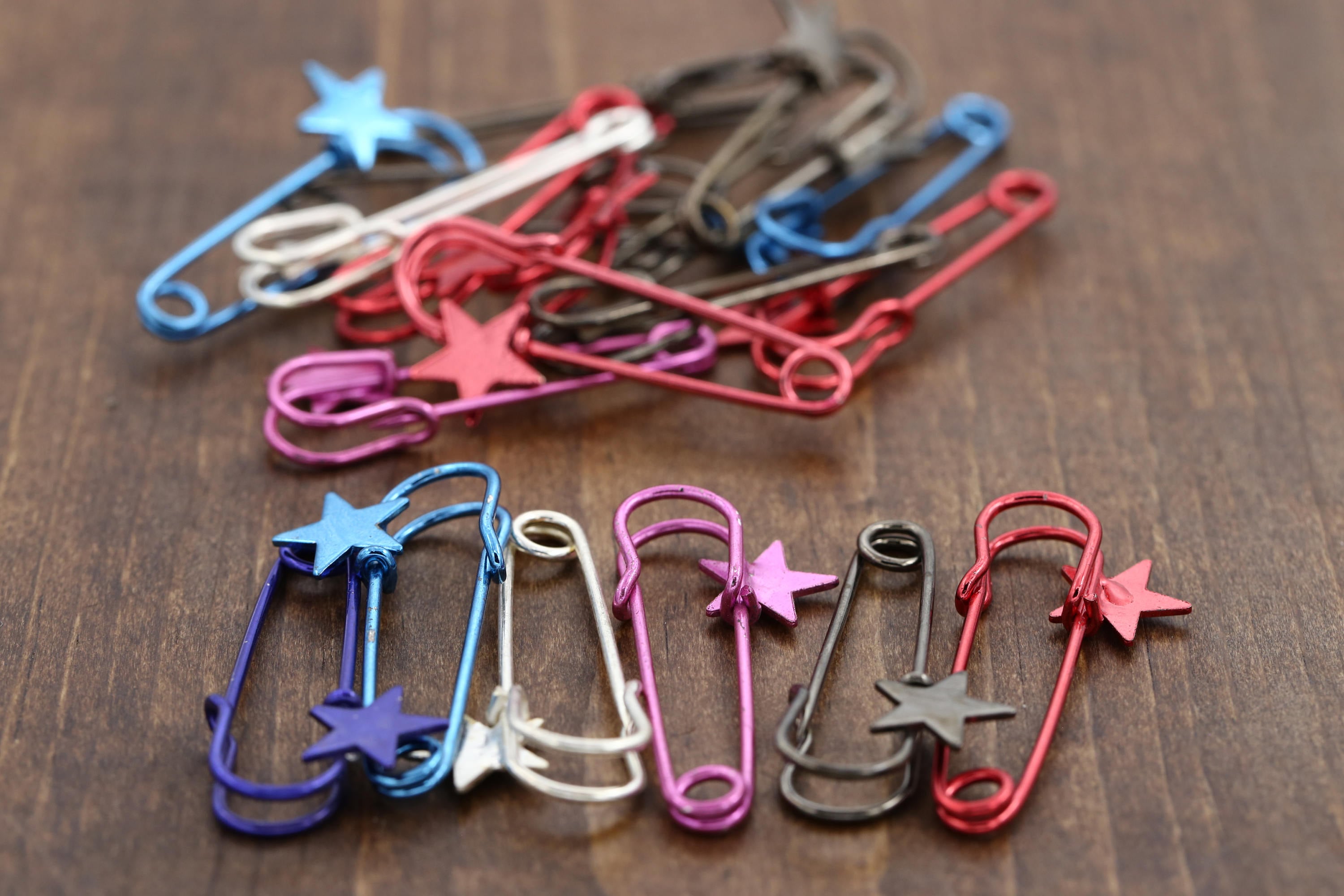 Decorative Star Safety Pins/ 2 Pcs/ Available in Turquoise - Etsy Canada