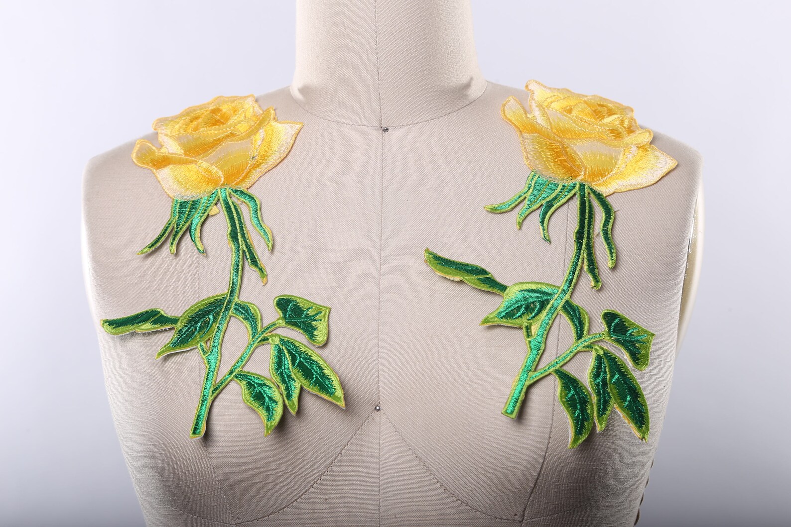 Yellow Flower Patch Pineapple Yellow Rose Appliqué Embroidery - Etsy