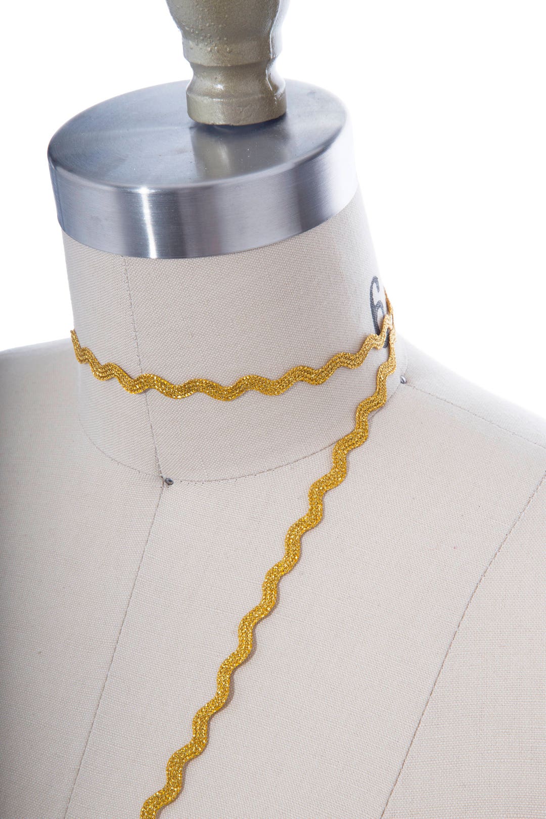 Gold Ric Rac Trim 2 Yards Gold Metallic Ric Rac Trim Gold Elegant Ric ...