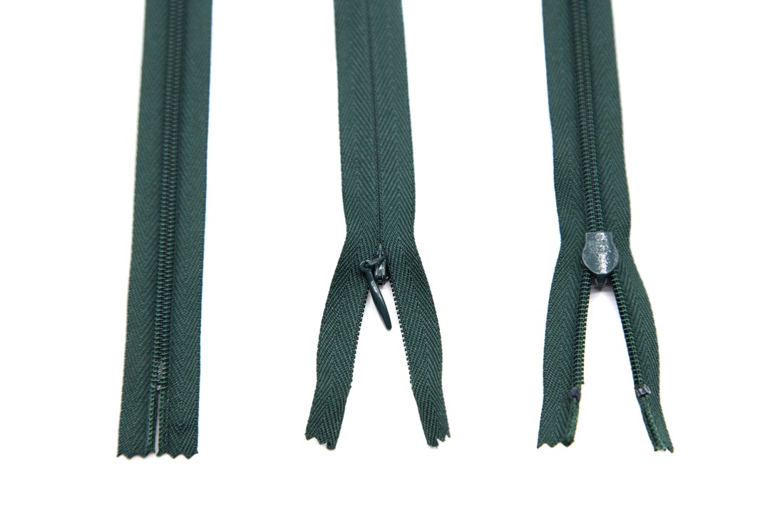 Hunter Green YKK Invisible Zipper: #3 Concealed Dress Zipper, 24" - Etsy