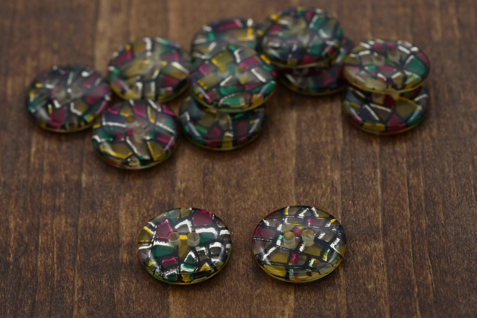 20 Pieces Glitter Button Plastic Art Deco Button Shards of - Etsy