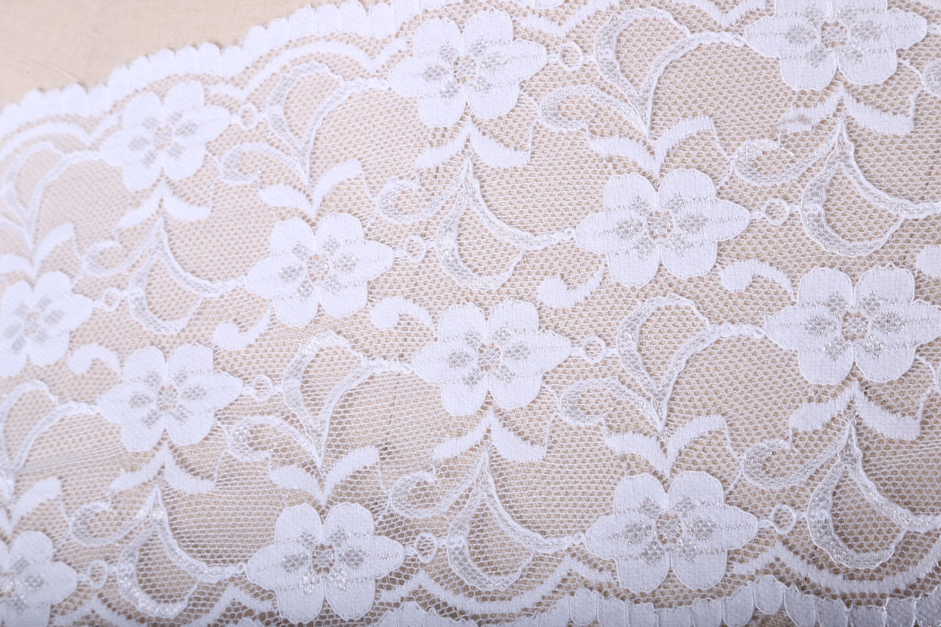 Ultra Wide White Stretch Lace Floral Design/ Wide Lace - Etsy