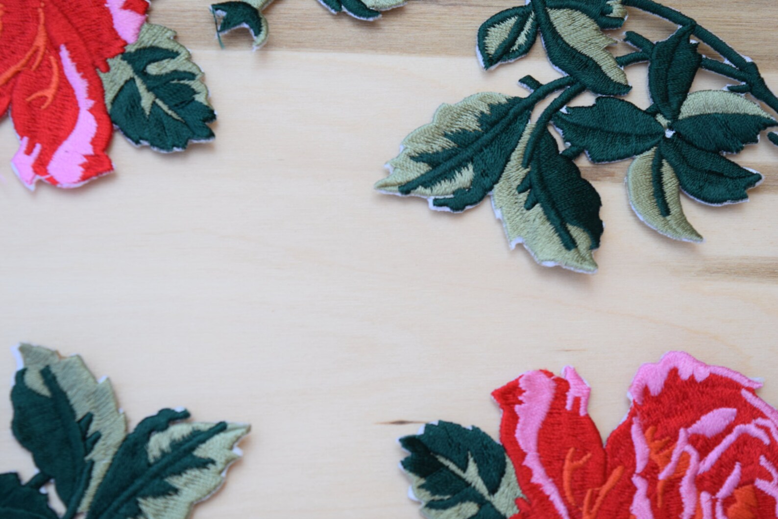 Red Rose Patches 2 PIECES Embroidery Patches Classically - Etsy