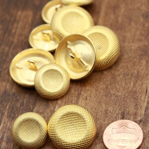 Gold Metal Button 4 PIECES Gold Contemporary Coat Button 36L 23mm 15/16 ...
