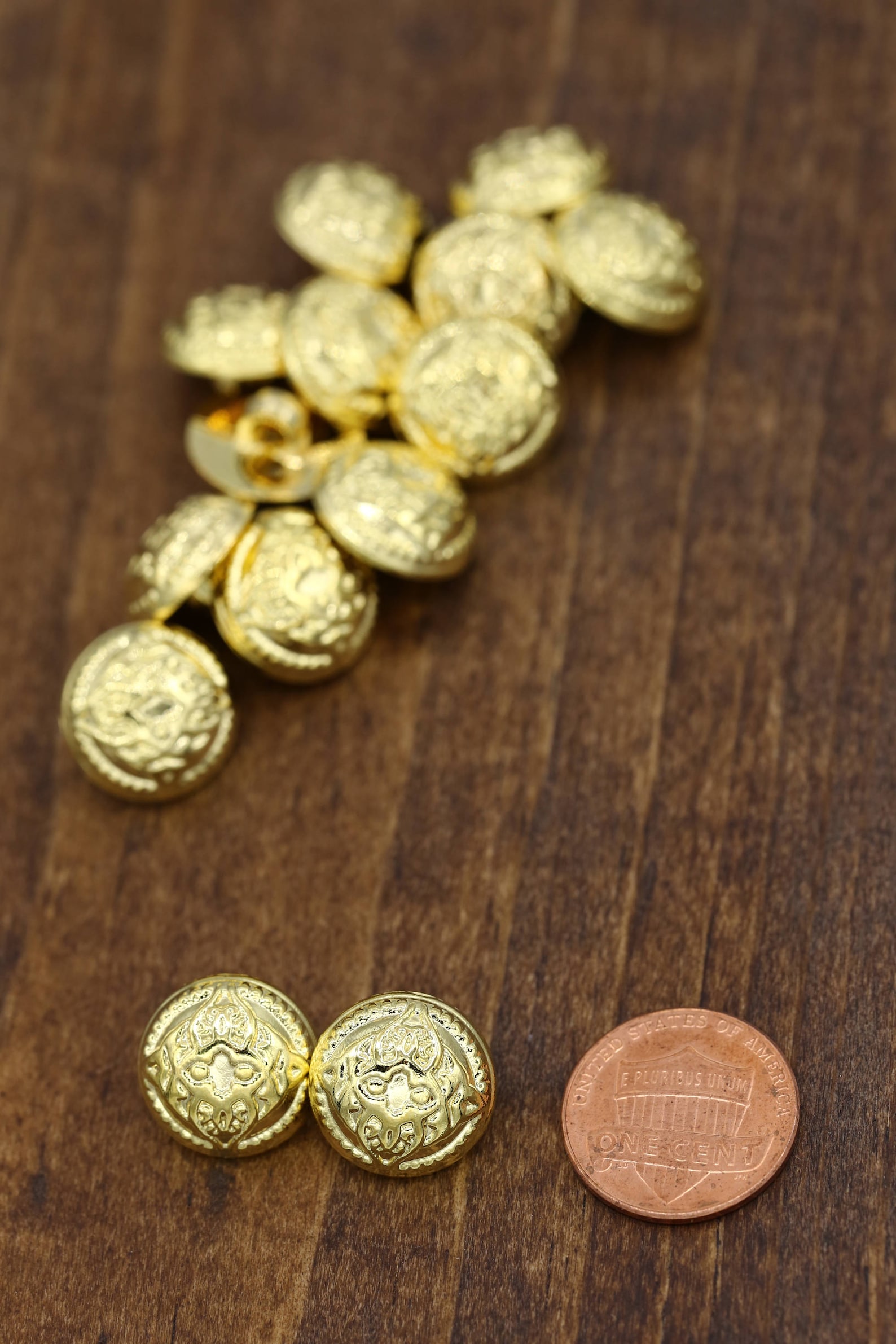 Plastic Gold Button 1 Dozen 15mm/ 24L / 5/8 Shank Button | Etsy