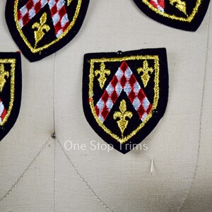 Black Crest Patch Edgy Black Gold Red and White Crests Patch With Red ...