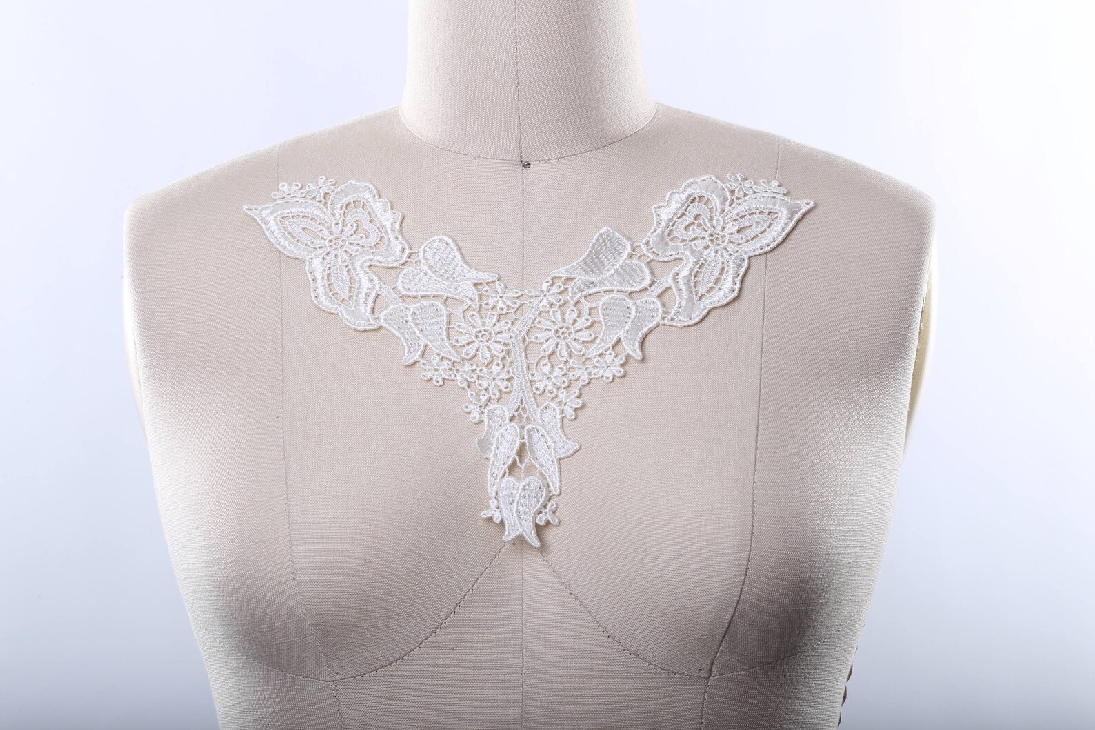 Ivory Collar Applique Abstract Ivory Lace Applique/ Ivory | Etsy