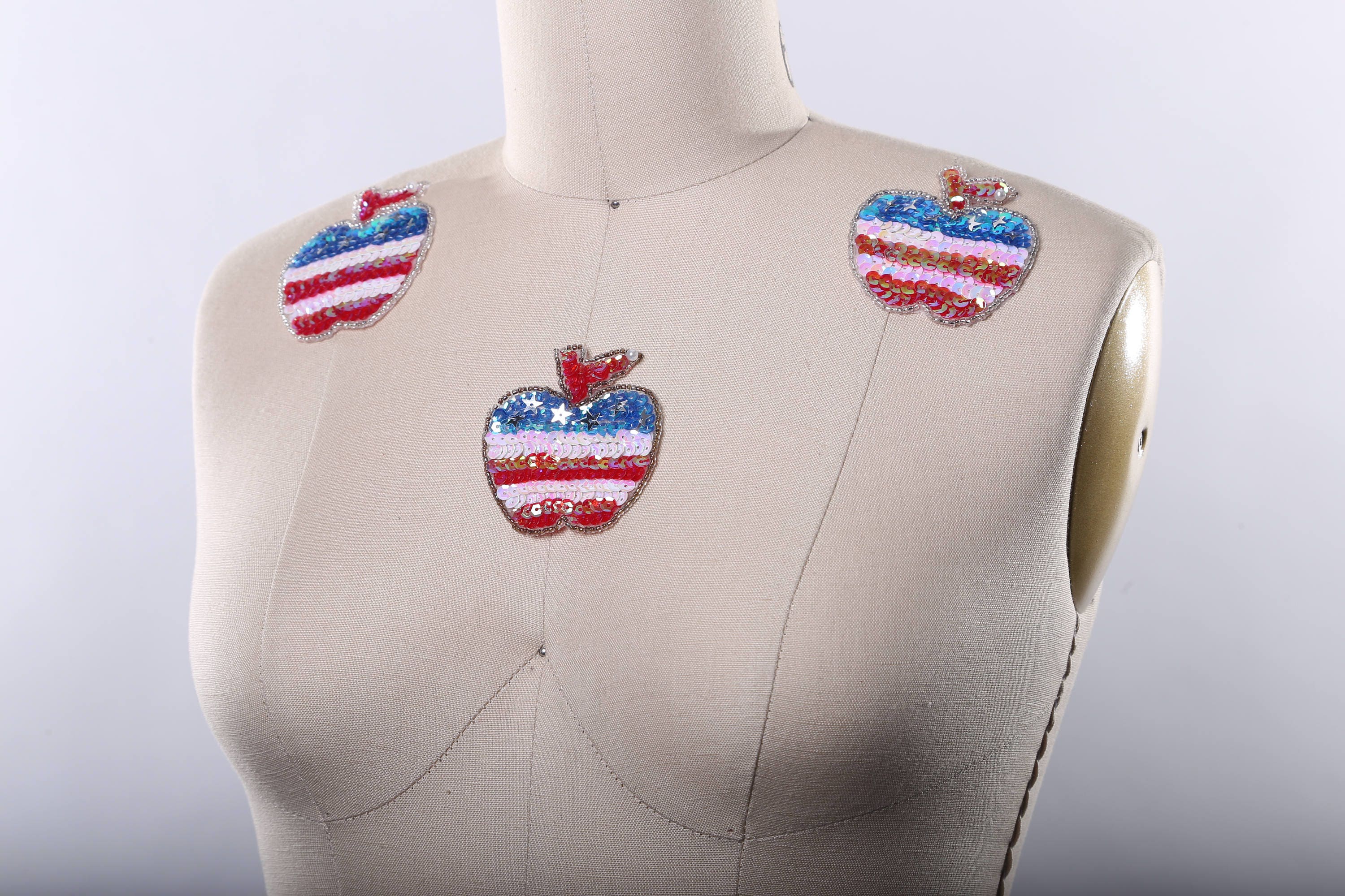 American Flag Patch / Apple Patch/ Apple Patch/ USA Patch/ | Etsy