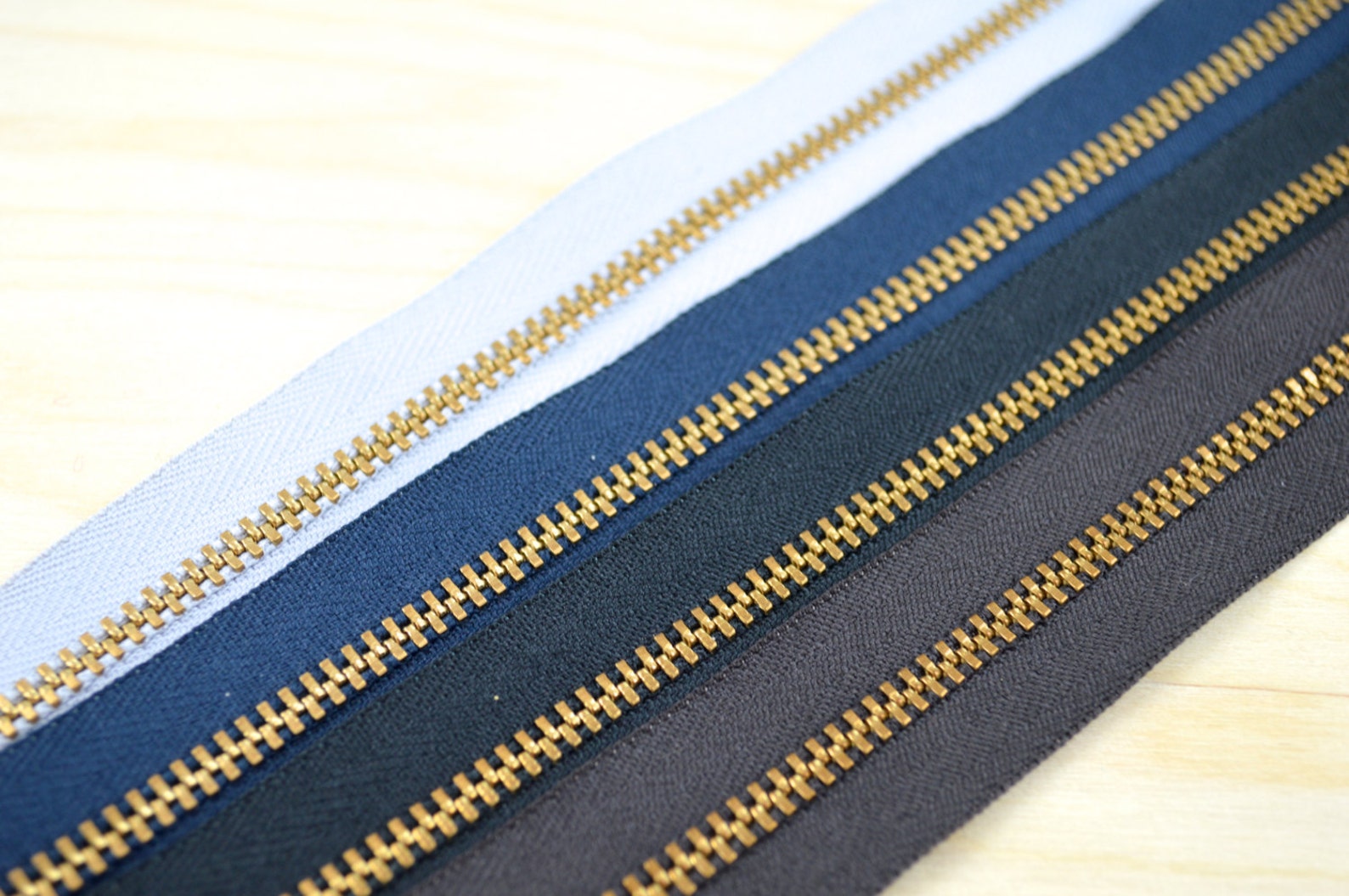 Authentic 9 YKK Gold Metal Zippers 45U Made in USA - Etsy