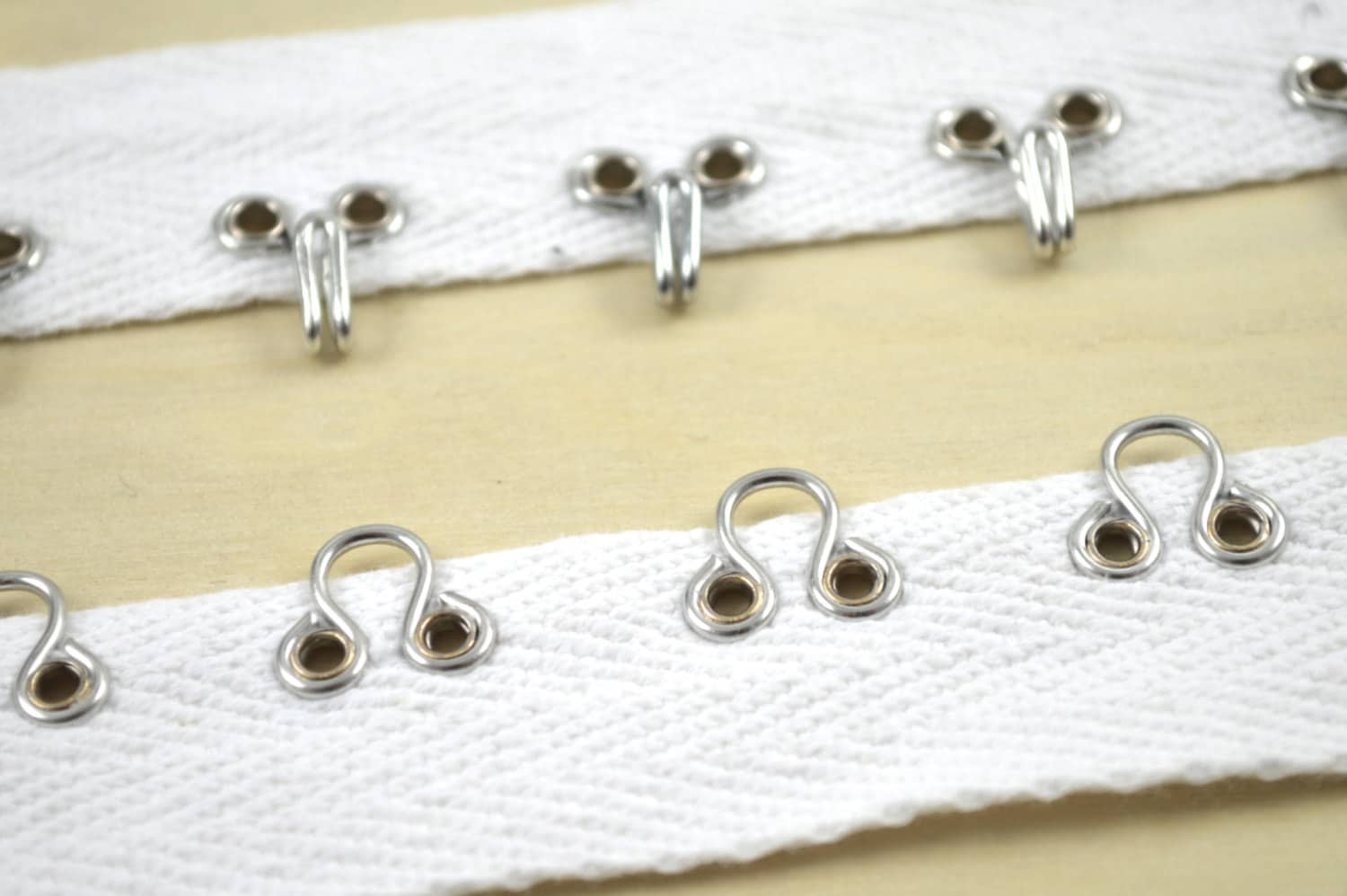 Heavy Duty Silver Metal Hook and Eye Set on Black or White - Etsy