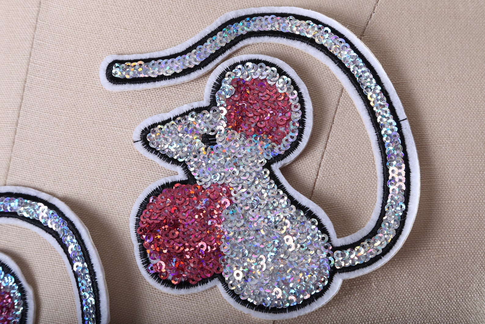 Mouse Patch Cheeky Iron on Mouse Patch. Sequined Mouse patch | Etsy