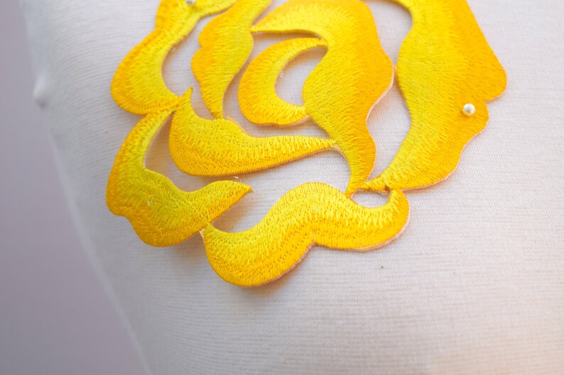 Yellow Rose Embroidery Applique: Iron-on Flower Patches (set of 2) - Etsy