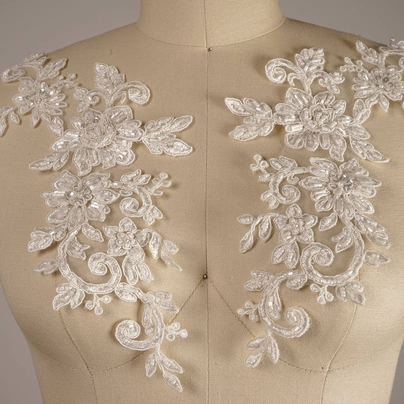 White Applique - Etsy