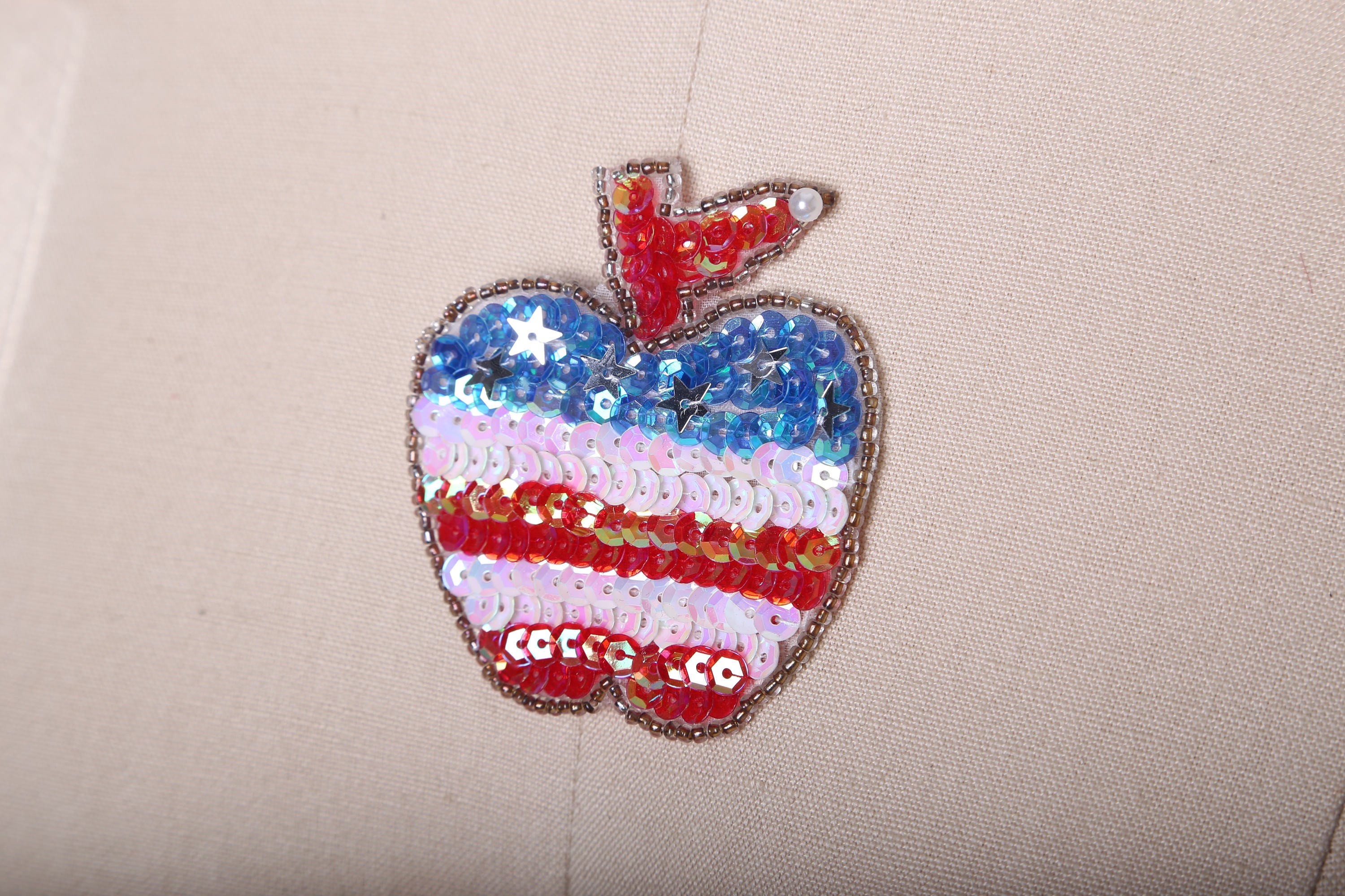 American Flag Patch / Apple Patch/ Apple Patch/ USA Patch/ | Etsy