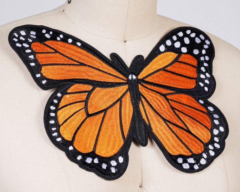Monarch Butterfly Patch 1990s Inspired Bold Embroidery - Etsy