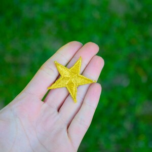 Gold Star Patch 5 PIECES Tiny Gold Embroidery Star Patches With Fine ...