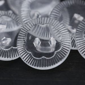 Clear Plastic Button/ 1 Dozen/ Children's Button/ Subtle Flower Design ...