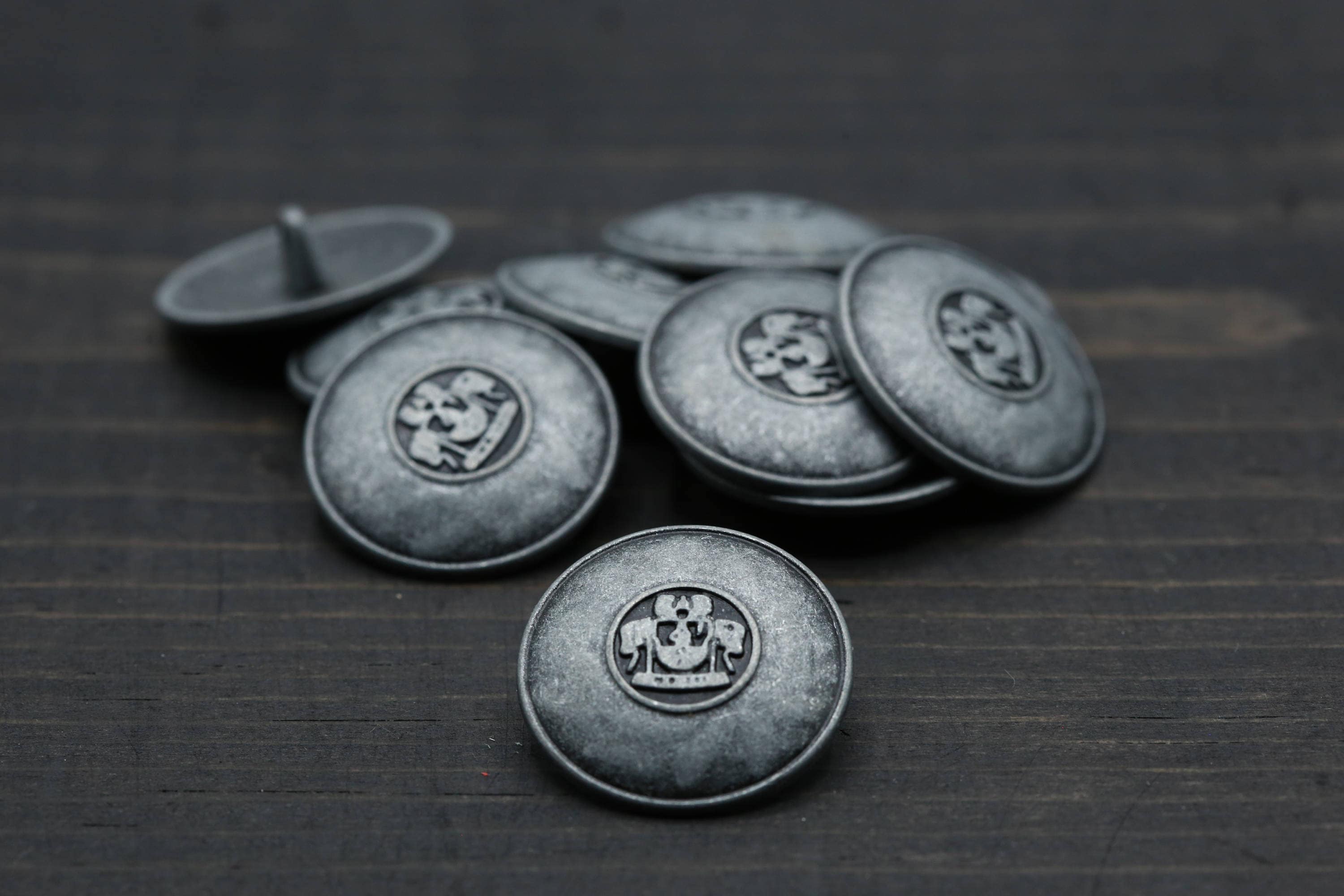 Gunmetal Jacket Button/ Gunmetal Button/ Shank Button 25 mm 1 | Etsy