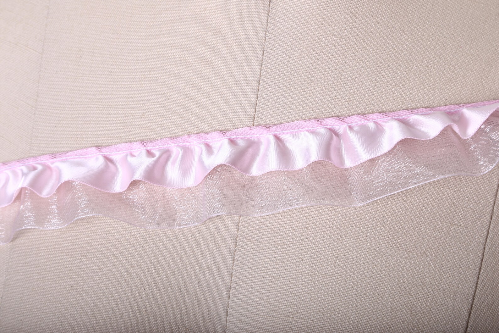 2 Yards White Satin Ruffle Trim/ Two Layer White Ruffle/ | Etsy