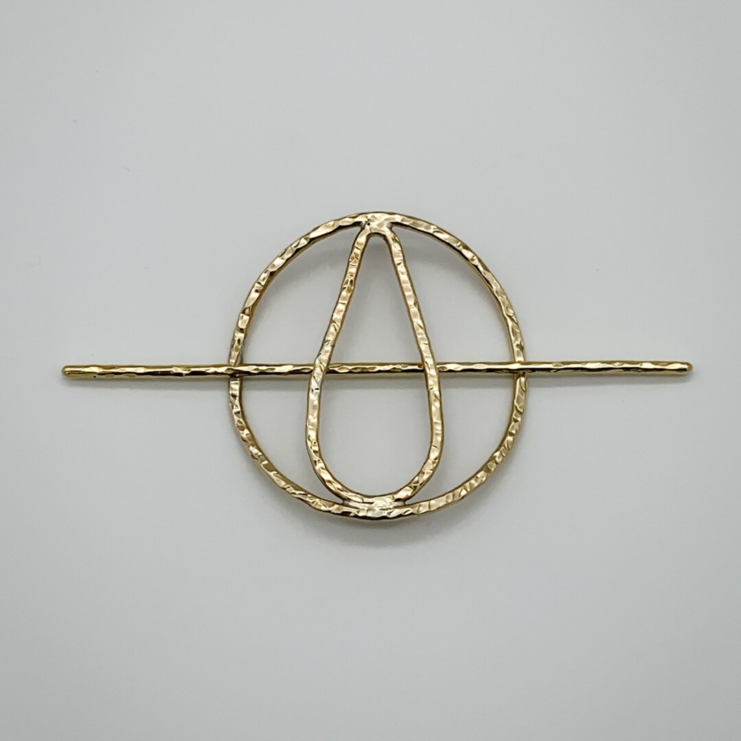 Teardrop Hairpin, Brass Hairpin, Hair Accessories, Hammered Gold ...