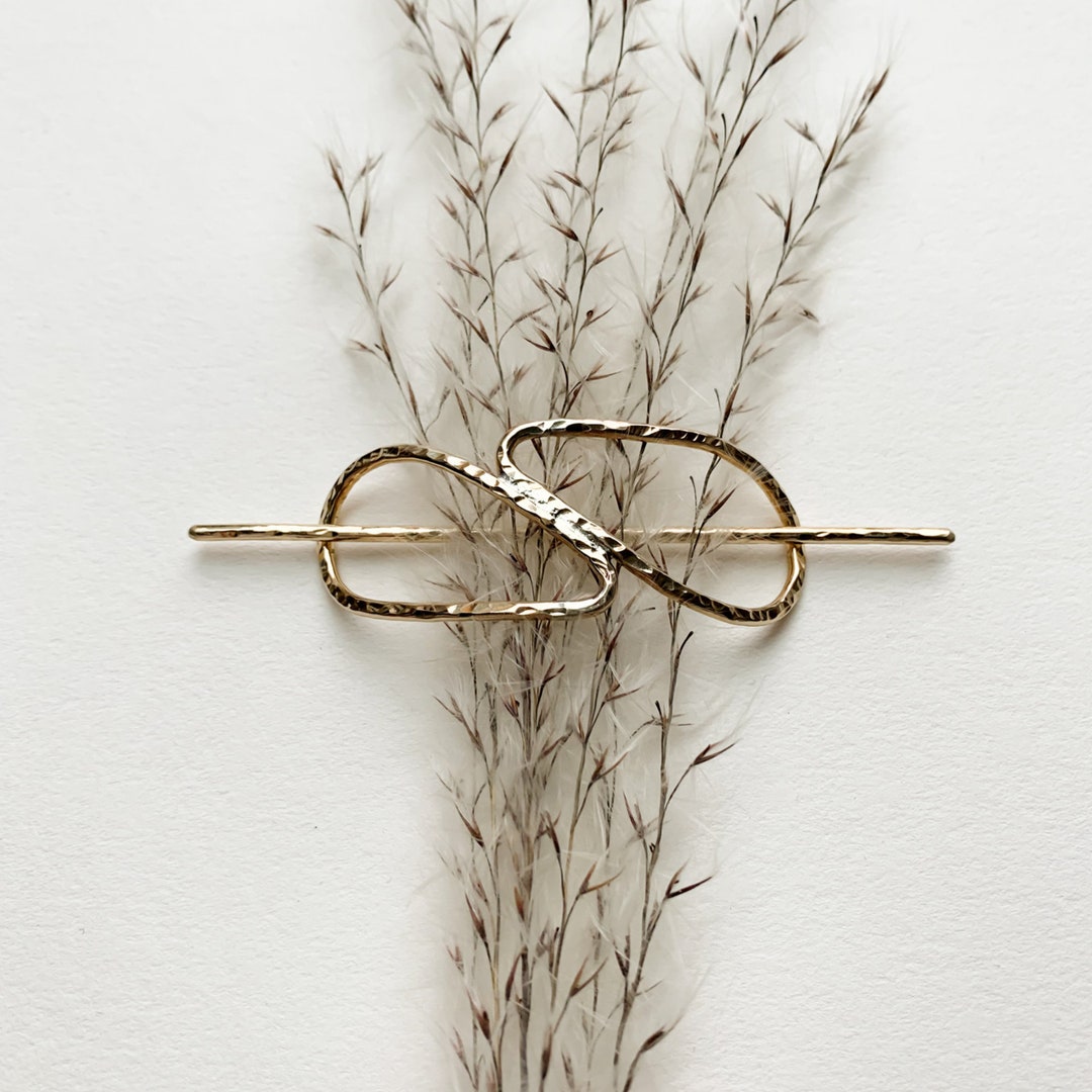Elidi Hair Pin Brass Simple Hair Pin Hair Pins Brass Hair Pin Hammered ...