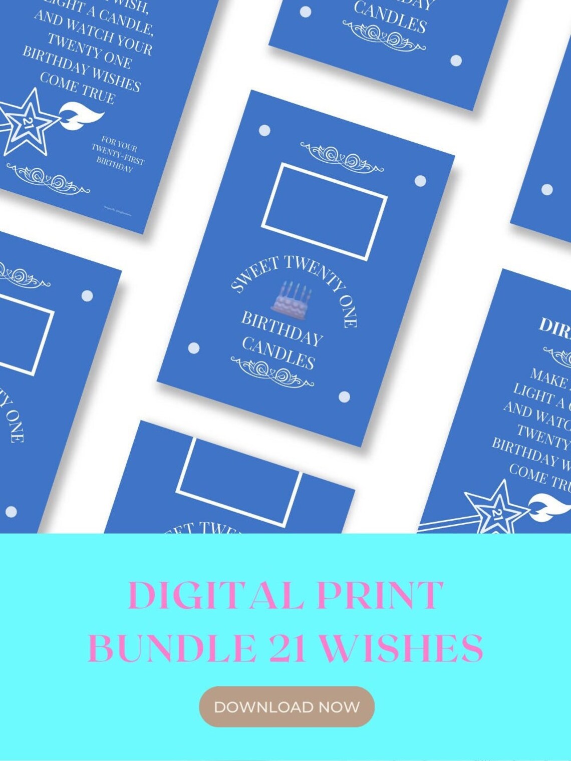 21- DIGITAL PRINT Sweet 21 Birthday Inspired Printable FILE 21 Wishes ...