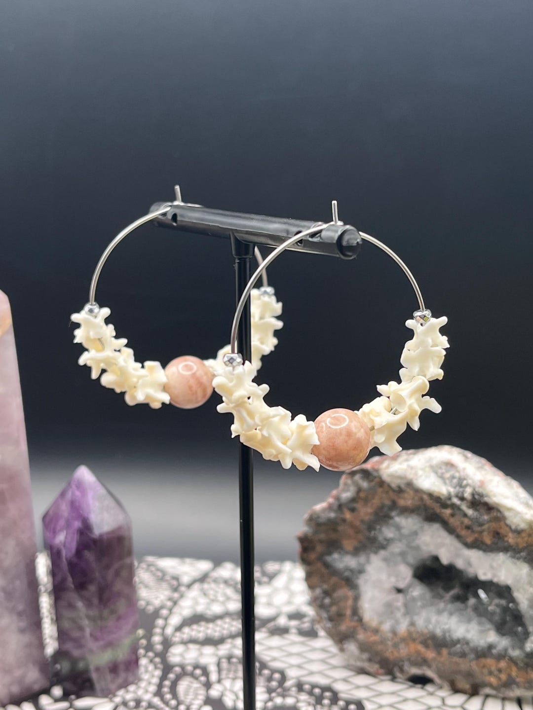 Real Bone Witchy Macabre Oddities Earring | Boa Constrictor Snake ...