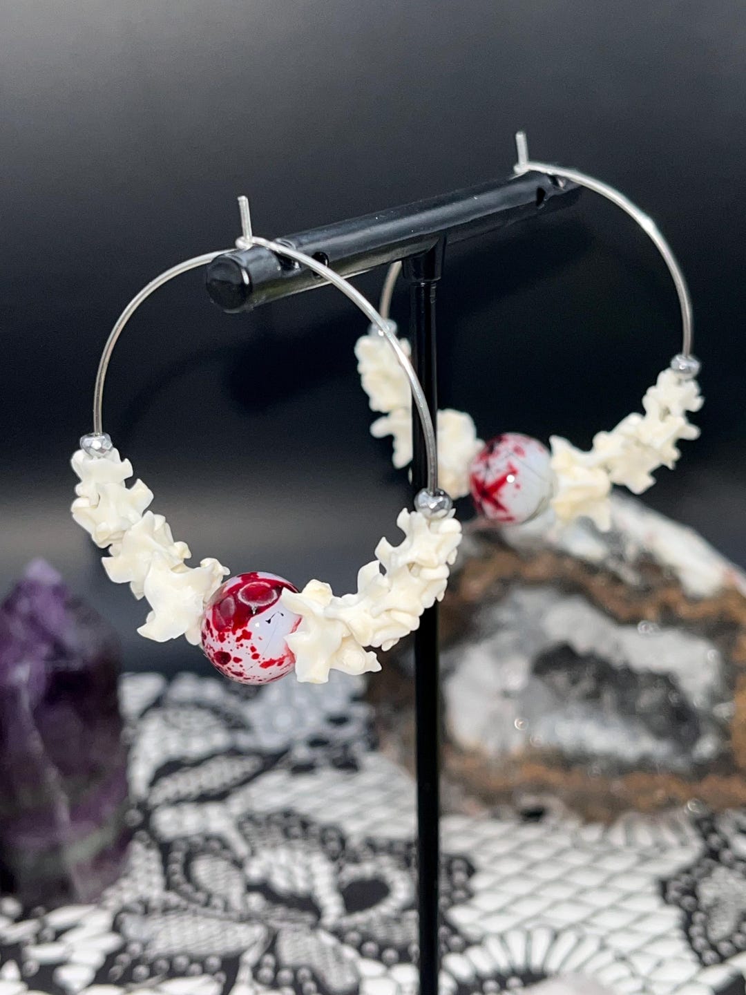 Real Bone Gothic Macabre Oddities Earring | Boa Constrictor Snake ...