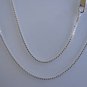 925 Sterling Silver Box Chain. Made in Italy Necklace Box Chains Length ...