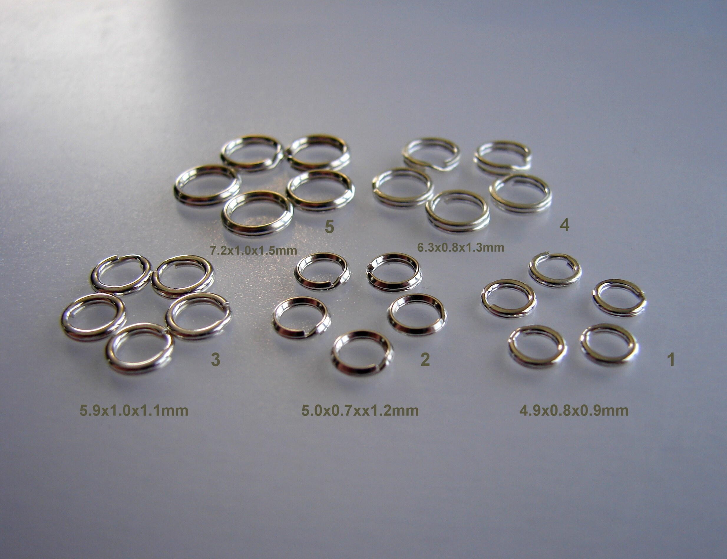 925 Sterling Silver Split Rings SOLID 5mm 6mm 7mm Sold by | Etsy