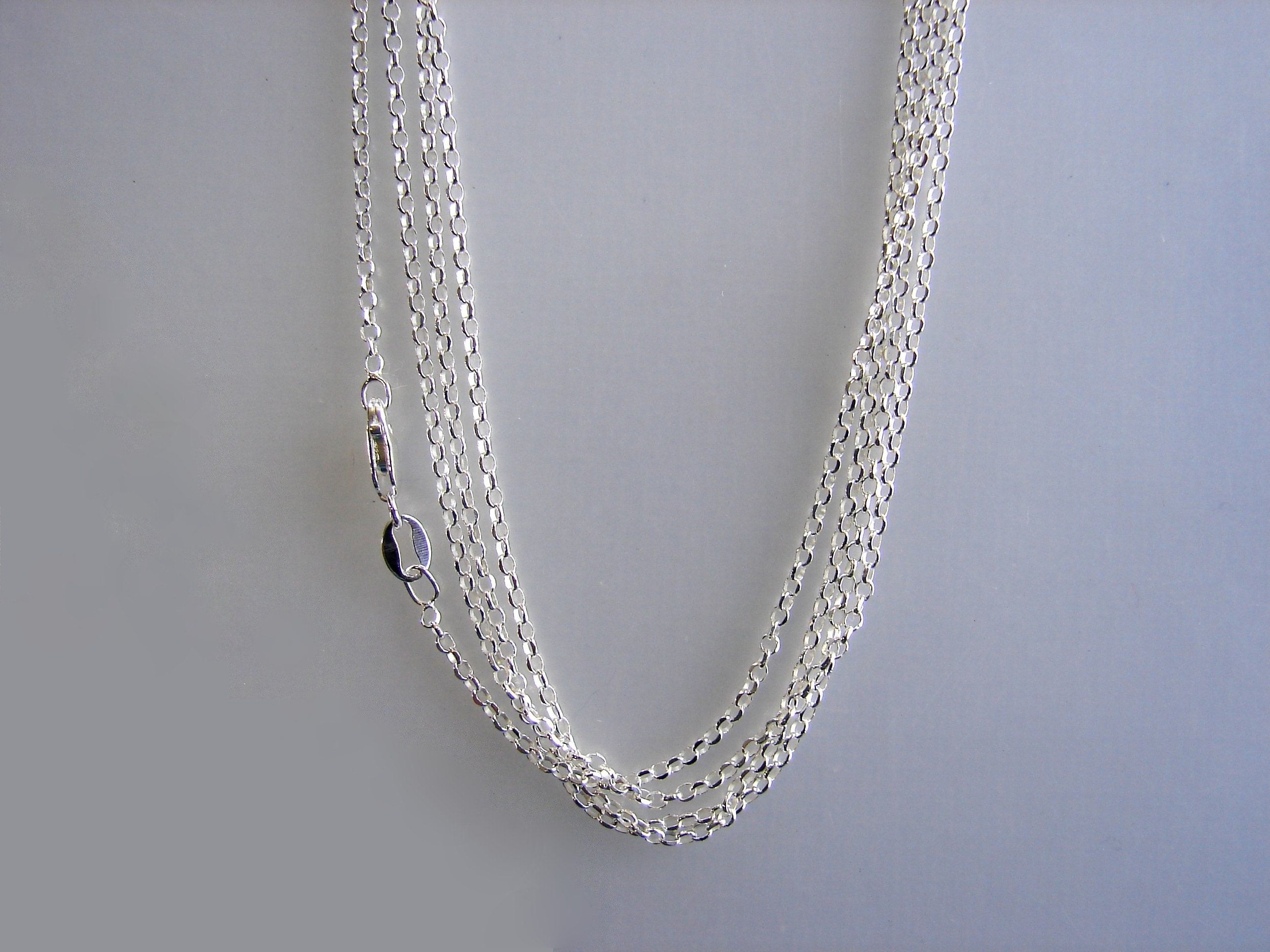Sterling Silver Rolo Chain 925 Sterling Silver Rollo Chain - Etsy