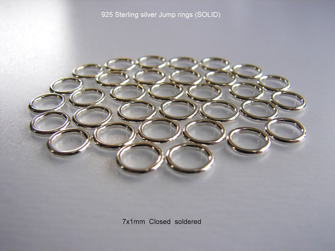 925 Sterling Silver Jump Rings SOLID Split Oval Open Closed - Etsy