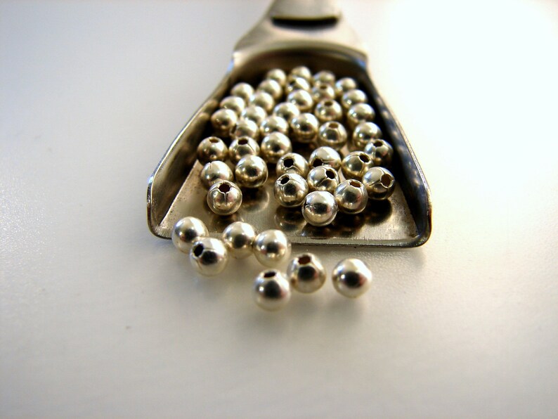 925 Sterling Silver SOLID Beads With One Hole for Finish - Etsy