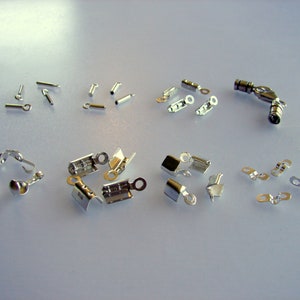 925 Sterling Silver Cord Ends, End Tubes & End Tubes With Clasps ...