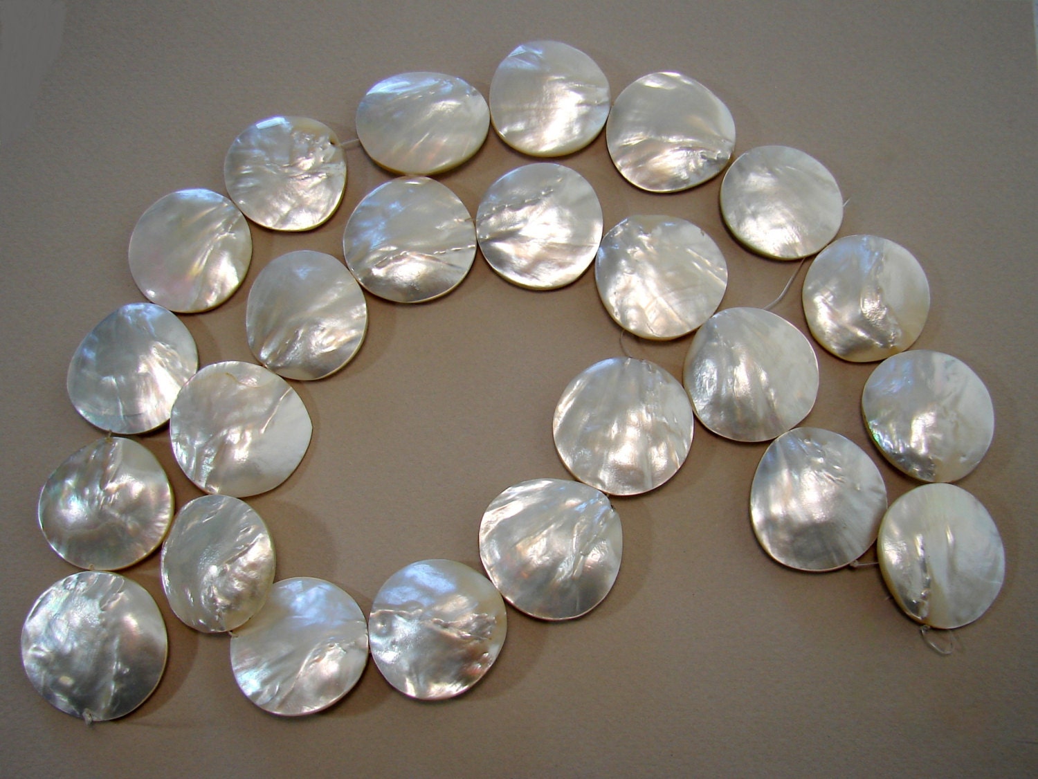 1pc Natural White Shell Bead Flat Round 35x7mm Hole:approx - Etsy