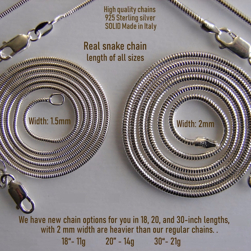 Real Silver Chains - Etsy