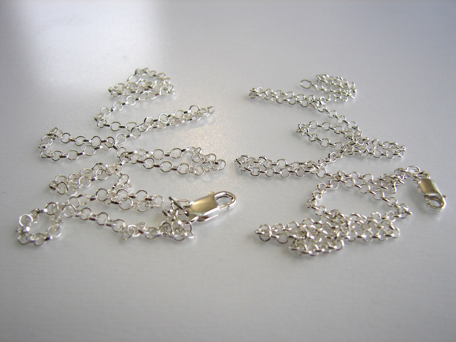 925 Sterling Silver Half Round ROLO Chain & Flat ROLO Chain Made in ...