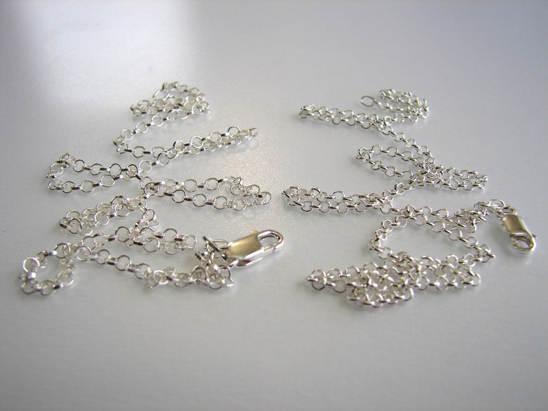 925 Sterling Silver Half Round ROLO Chain & Flat ROLO Chain | Etsy