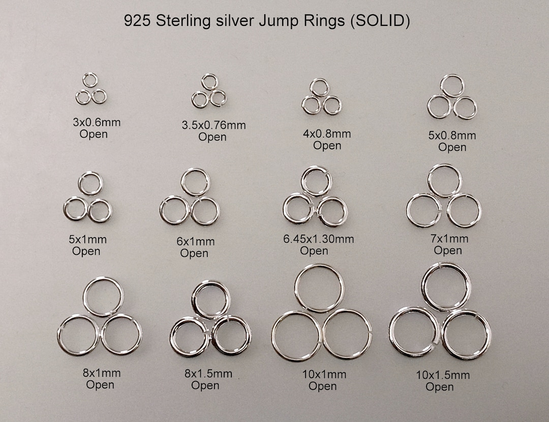 925 Sterling Silver Jump Rings,(solid)opened & Closed Jump Rings ...