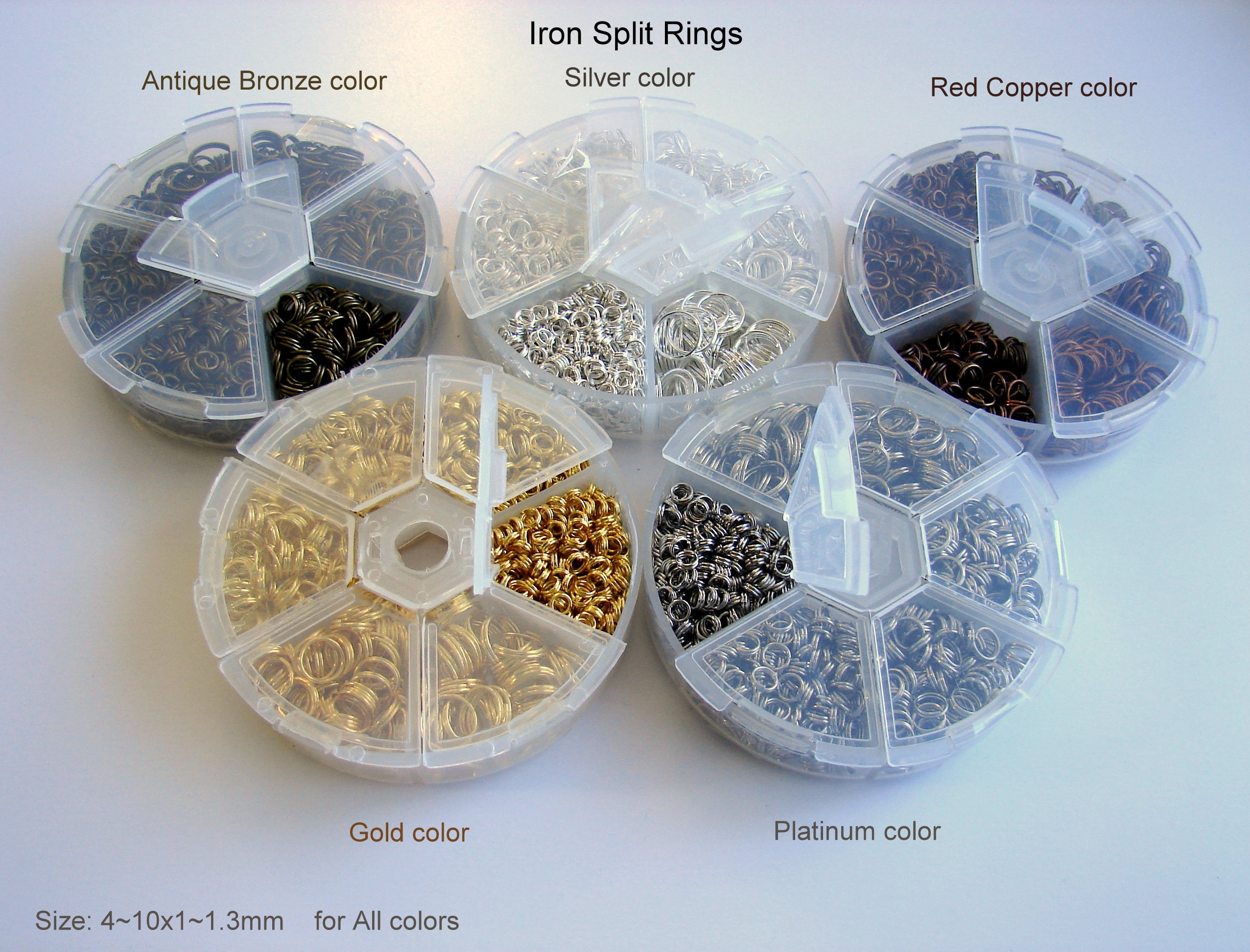 1 Box of Iron Split Rings Silver Color Antique Bronze Color - Etsy