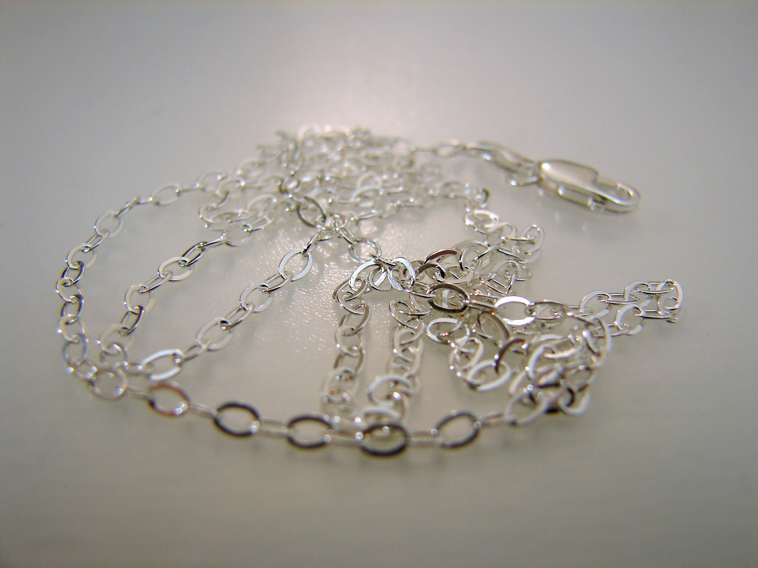 925 Sterling Silver Cable Chain Flat Link 2.6mmx1.9mm 3.0mmx - Etsy