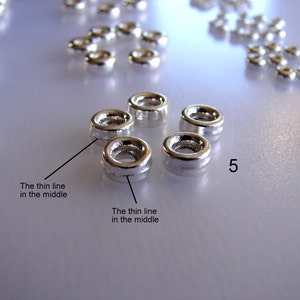 925 Sterling Silver Spacer Bead,donut, Drum, Doughnut, All Sizes Shown ...