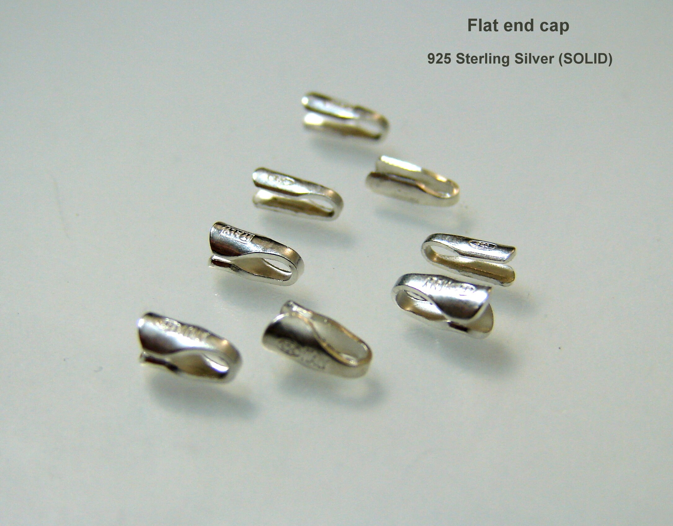 925 Sterling Silver Cord Ends, End Tubes & End Tubes With Clasps ...