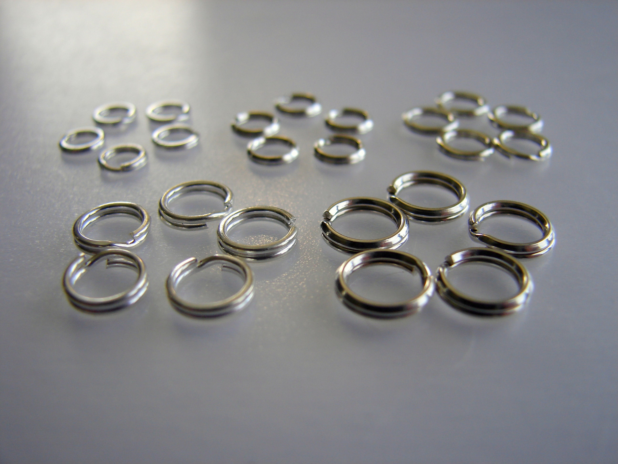 925 Sterling Silver Split Rings SOLID 5mm 6mm 7mm Sold by | Etsy