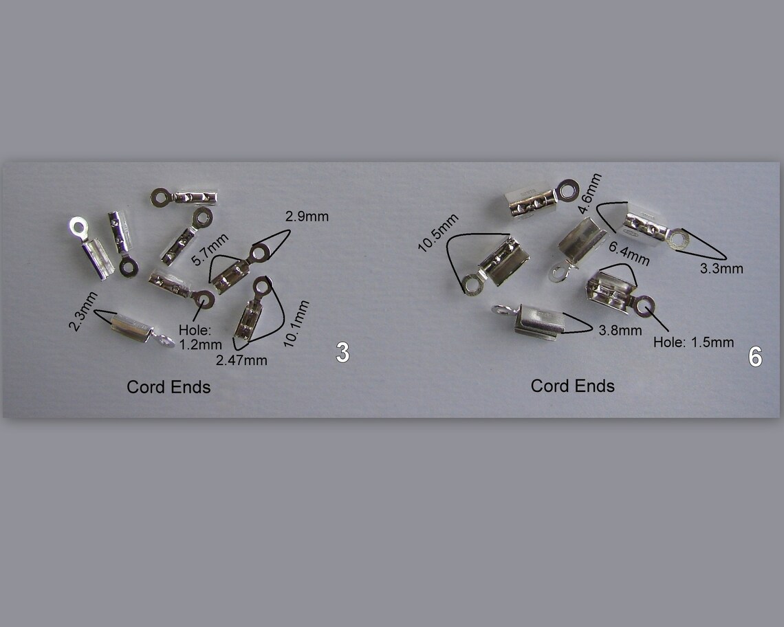 925 Sterling Silver Cord Ends, End Tubes & End Tubes With Clasps ...