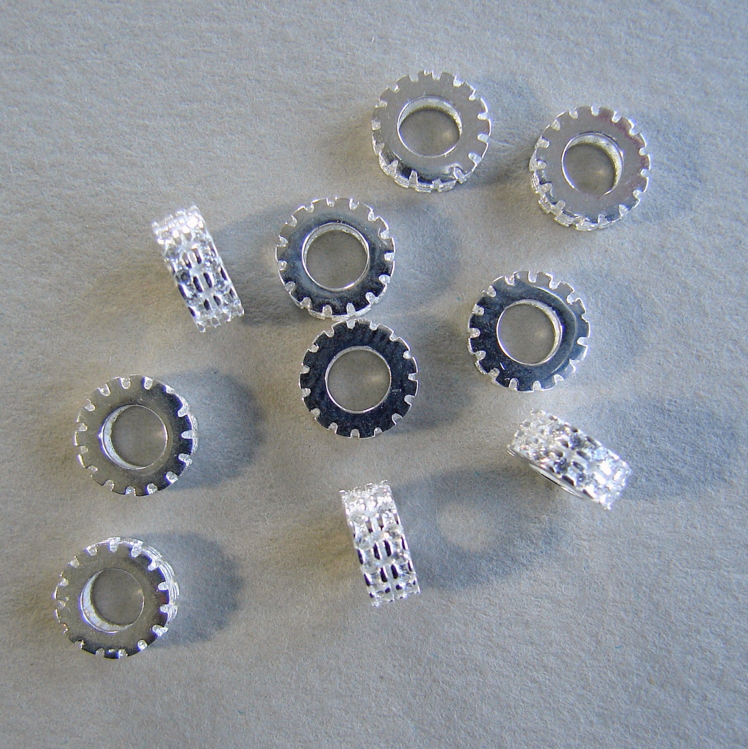 SALE 15% OFF. 925 Sterling Silver, Cubic Zirconia Micro Pave Bead ...